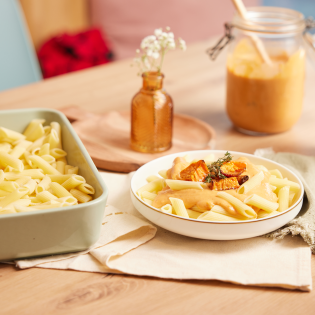 Penne sauce aux patates douces | Recette | Moulins de Kleinbettingen
